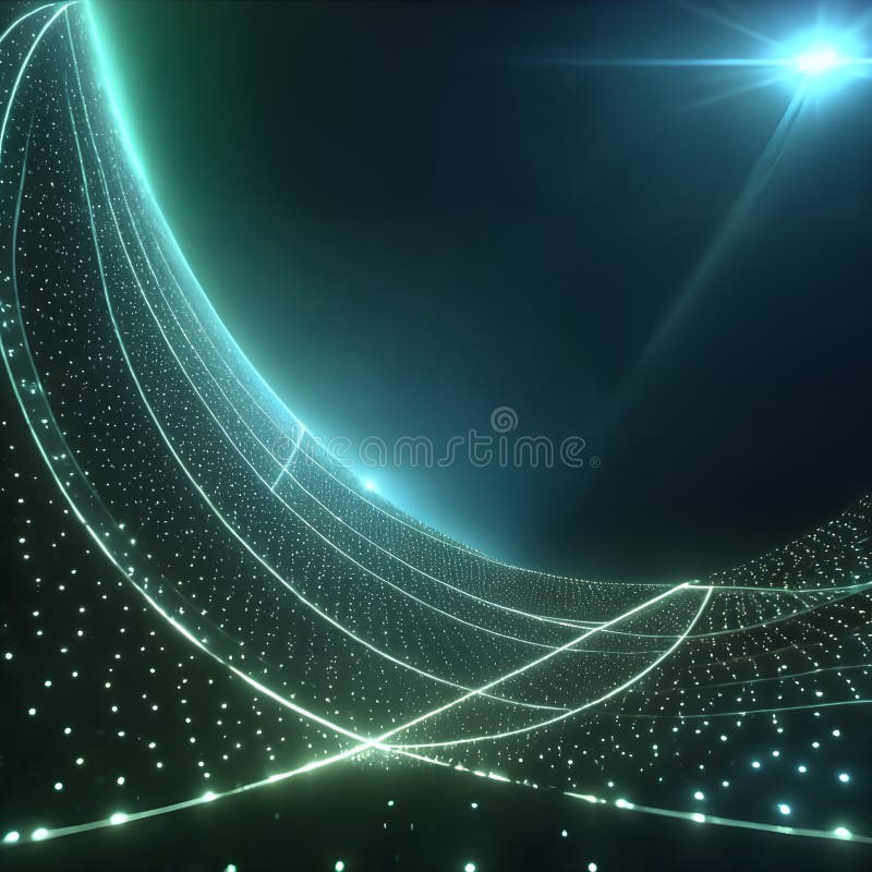 A Digital Illustration of a Mesmerizing Quantum Environment - with Copy ...