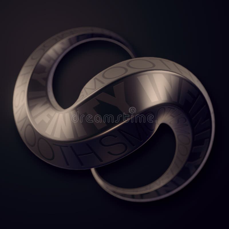Digital Illustration of Metallic Mobius Strip with Depth of Field ...