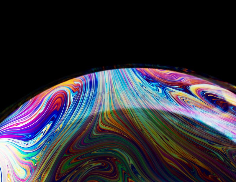 Digital Illustration of Mixed Multicolor Space on the Black Background ...