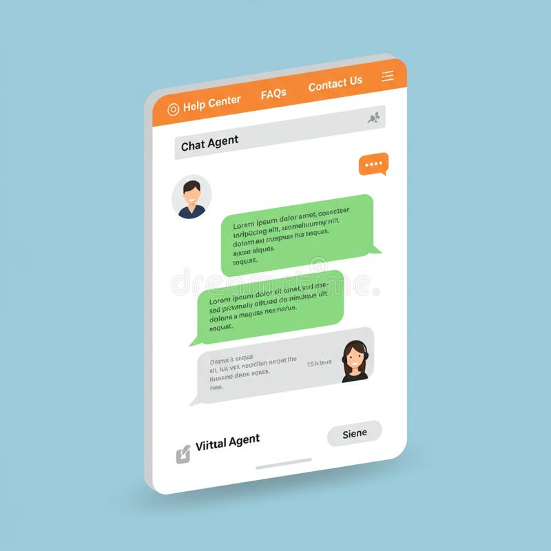 Chat Interface Application with Dialogue Window. Clean Mobile UI Design ...