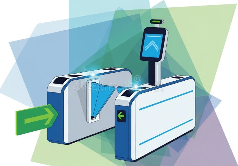 Modern Turnstile Gate Stock Illustrations – 696 Modern Turnstile Gate ...