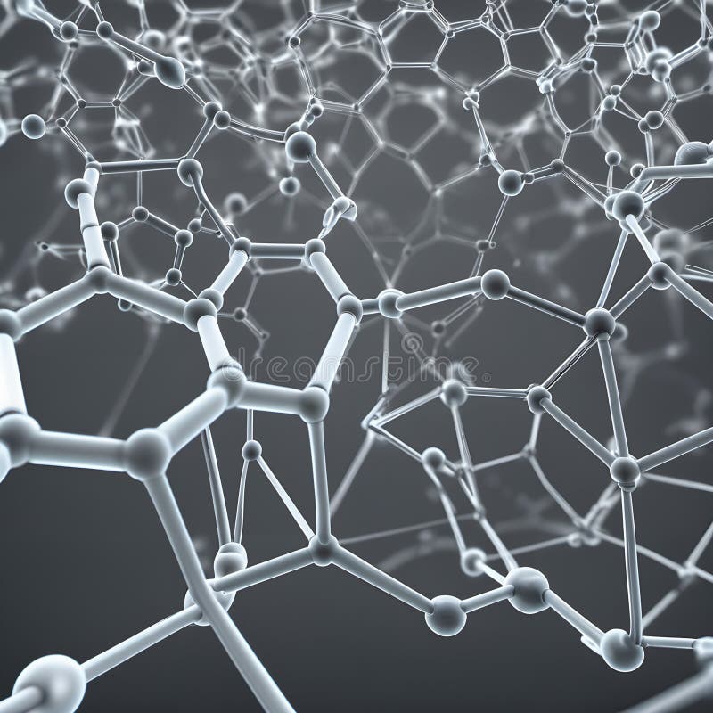 A Digital Illustration of a Molecular Structure. Stock Illustration ...