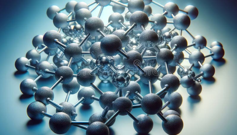A Digital Illustration of a Molecular Structure Stock Photo - Image of ...