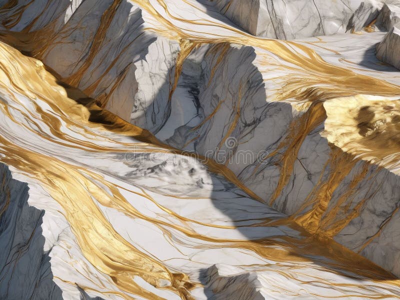 A Digital Illustration of a Mountain Range Features White and Gray Rock ...