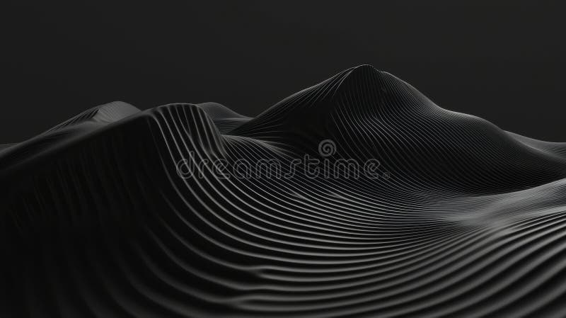 A Digital Illustration of a Mountain Range with a Textured Surface ...