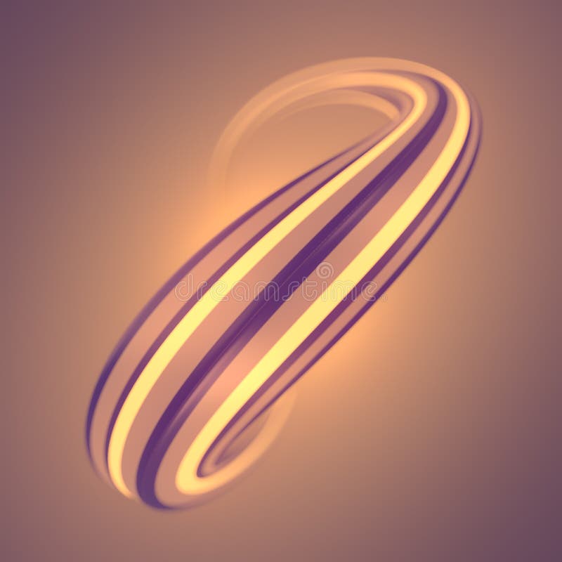 Digital Illustration of Multi-color Mobius Spinning Math Figure ...