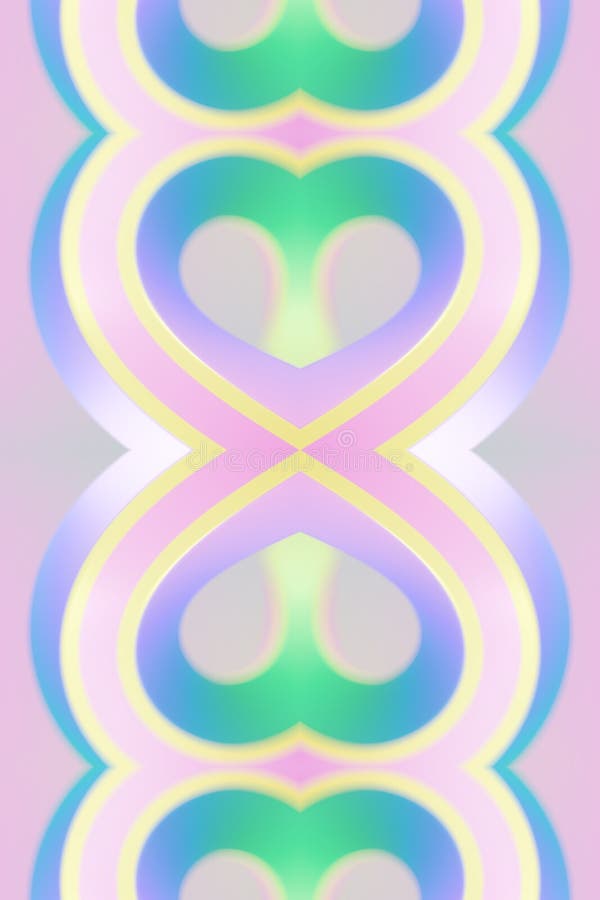 Digital Illustration of Multicolored Impossible Math Figure. Abstract ...