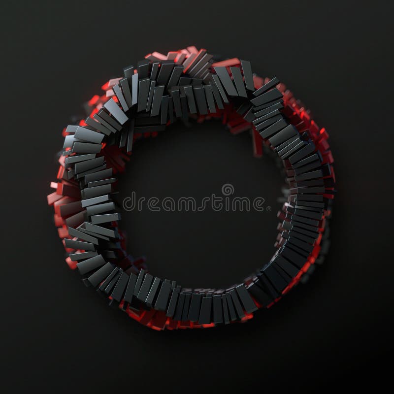 Digital Illustration of Multiple Metallic Rectangles on a Dark ...