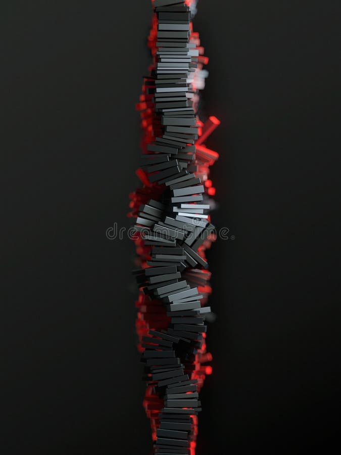 Digital Illustration of Multiple Metallic Rectangles on a Dark ...