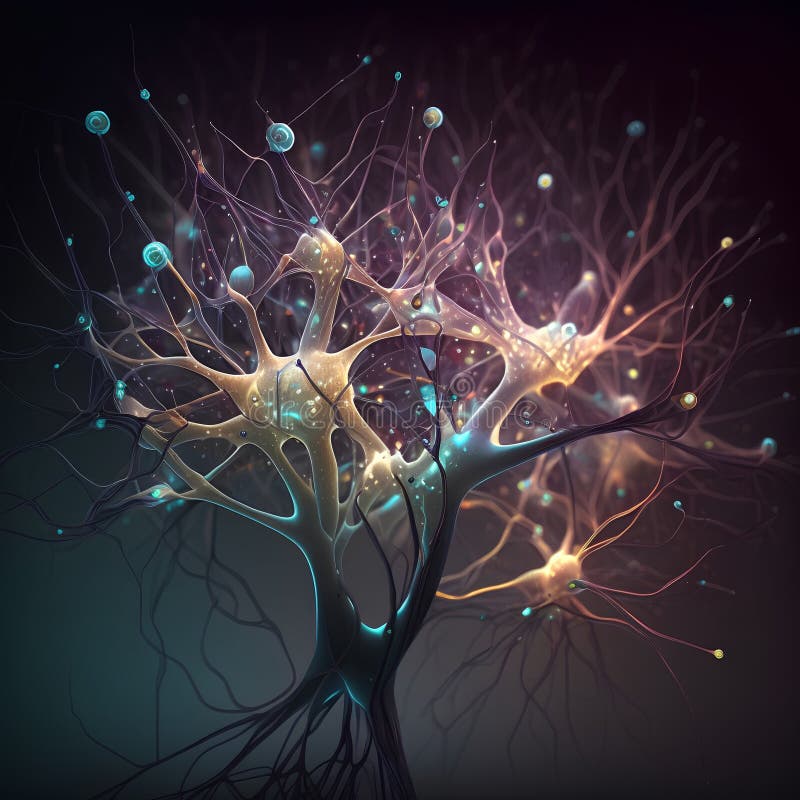 3D Illustration of a Neuron (Neuron Cell) Stock Illustration ...