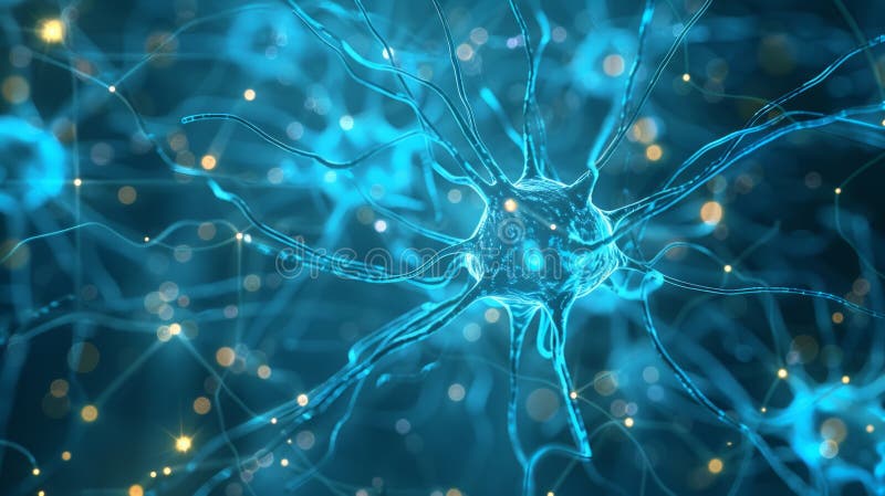 Digital Illustration of a Neuron Network Stock Photo - Image of anatomy ...