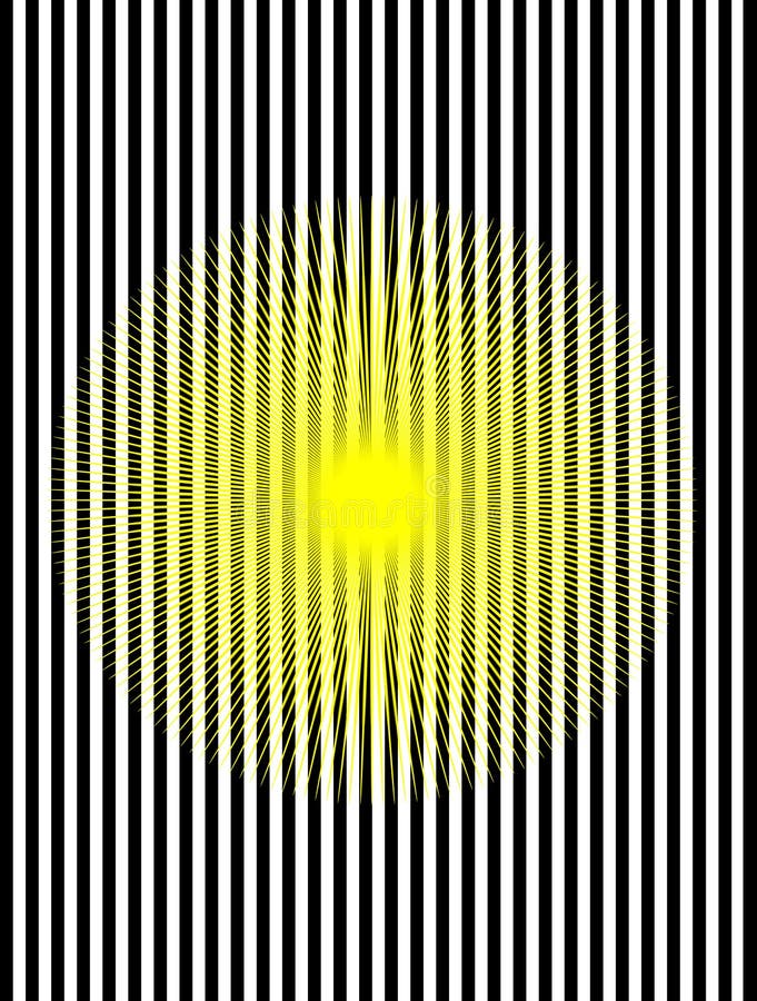 A Digital Illustration of an Optical Illusion Made of Black and White ...