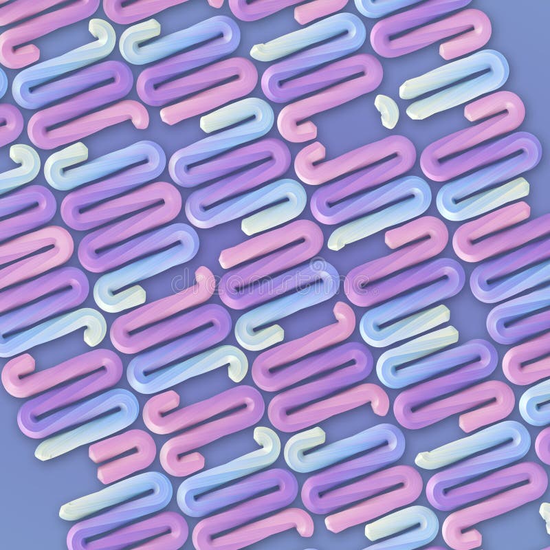 Digital Illustration of a Pattern Consisting of a Series of Stylized ...