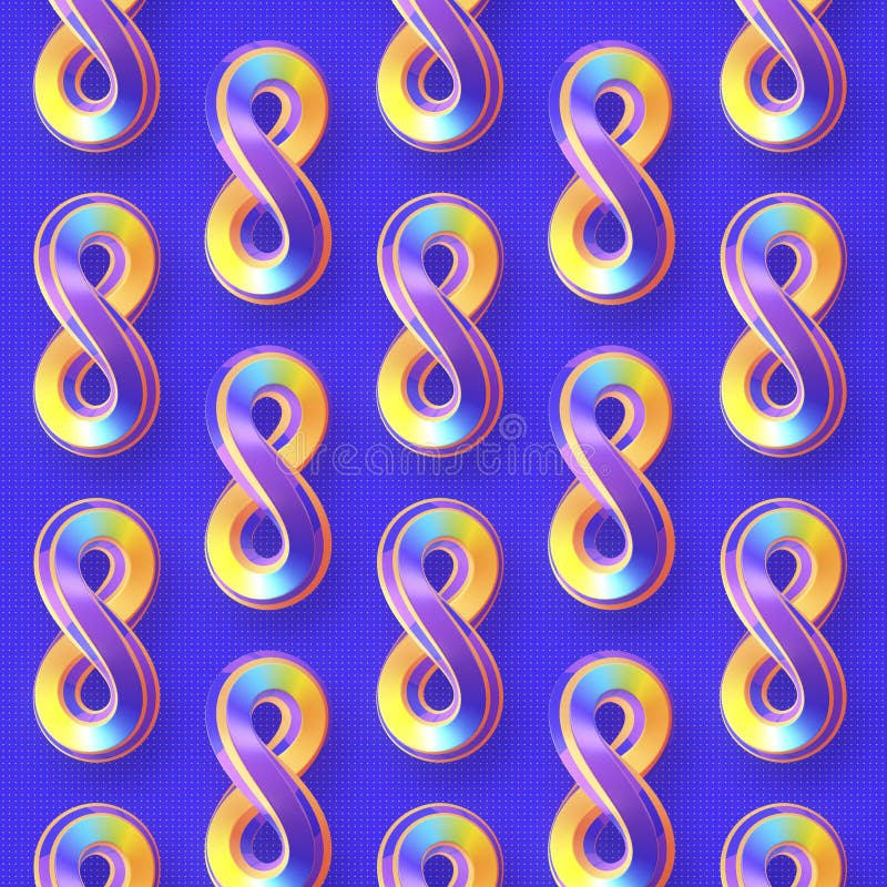 Digital Illustration Pattern of Curved Neon Mathematical Figures ...