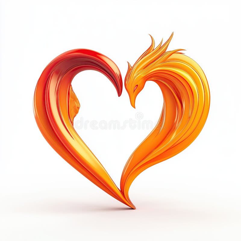 Digital Illustration of a Phoenix Bird in Flight Stock Illustration ...