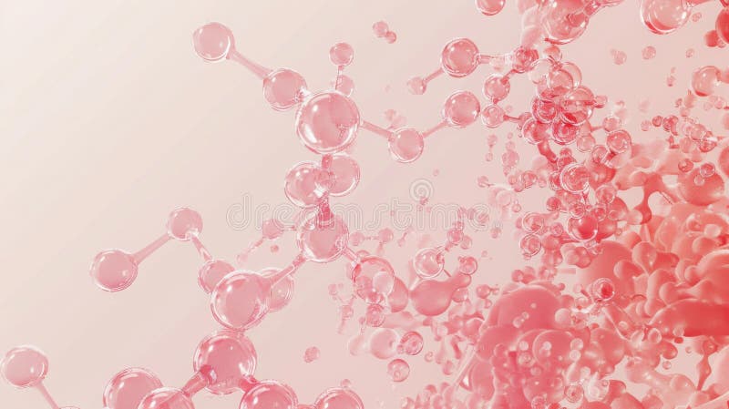 Pink Liquid Molecular Structure Closeup Stock Photo - Image of liquid ...