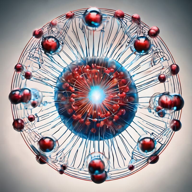 A Close Up Digital Illustration of Circular Quantum Geometry. Stock ...