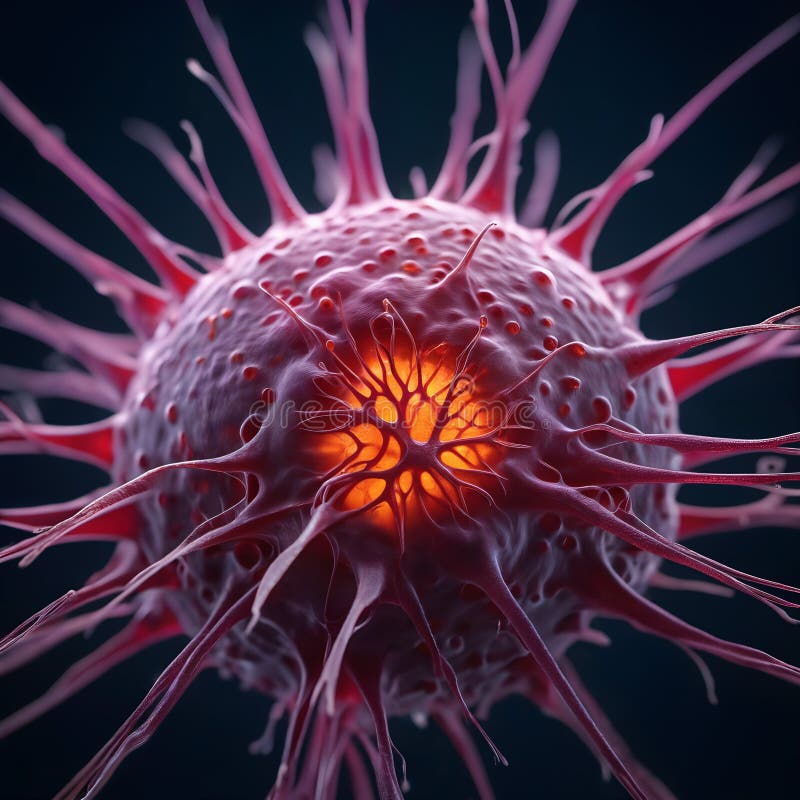 A Close Up Digital Illustration of a Cell. Stock Illustration ...