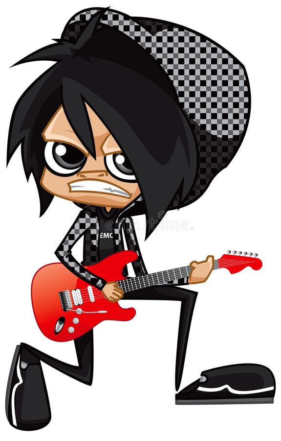 Punk boy stock illustration. Illustration of cartoon - 194451102