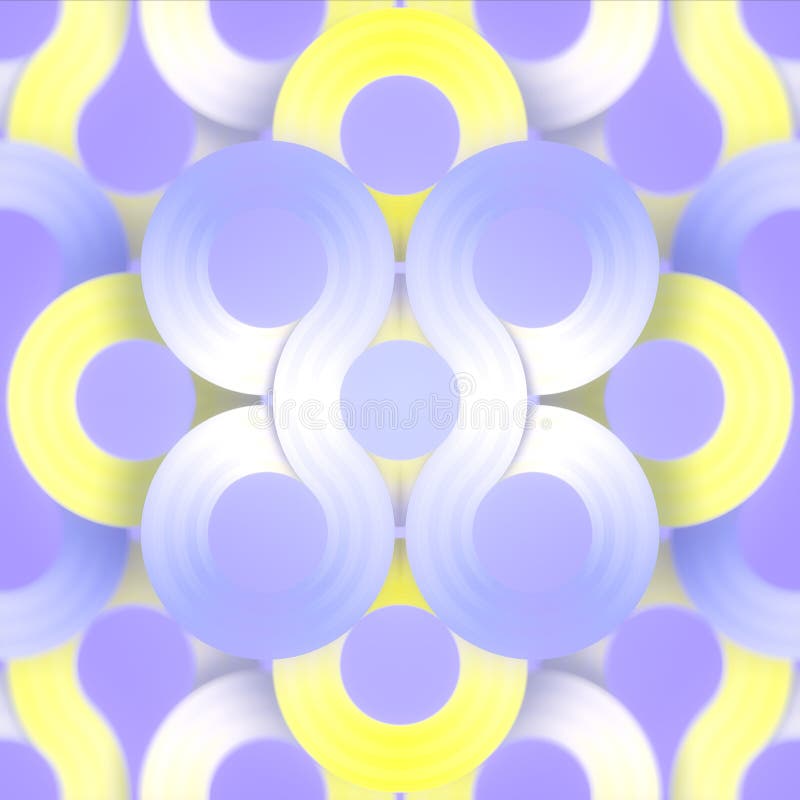 Digital Illustration in a Purple and Yellow Color Scheme. 3d Rendering ...