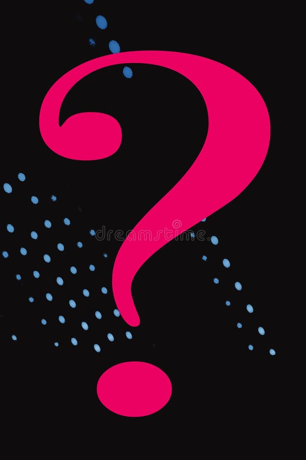 Question Mark with Blue Dots Illustration Stock Illustration ...