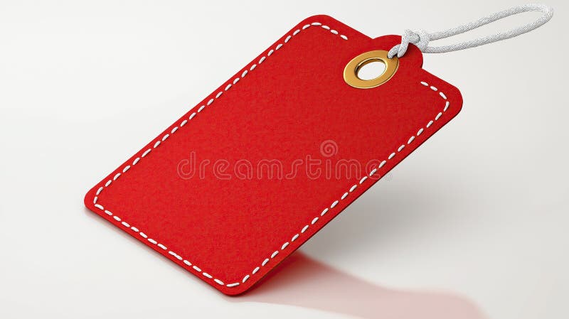 Digital Illustration of a Red Price Tag. Stock Illustration ...