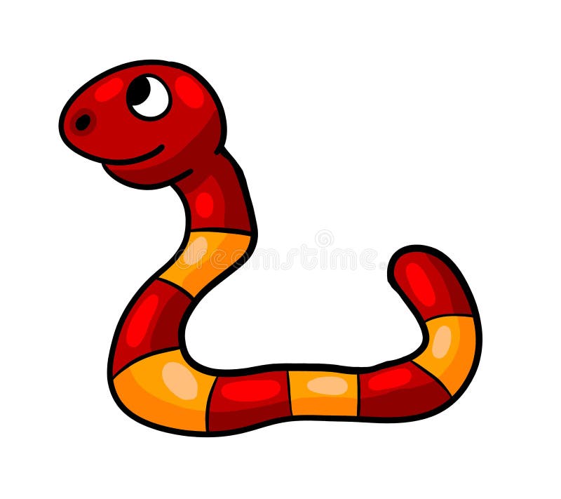 Red Happy Snake 1 stock illustration. Illustration of isolated - 111336708