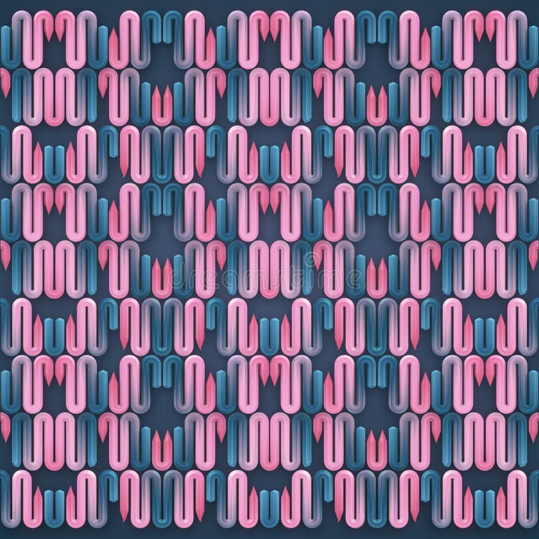 Digital Illustration with a Repeating Wave Pattern. Modern and Graphic ...