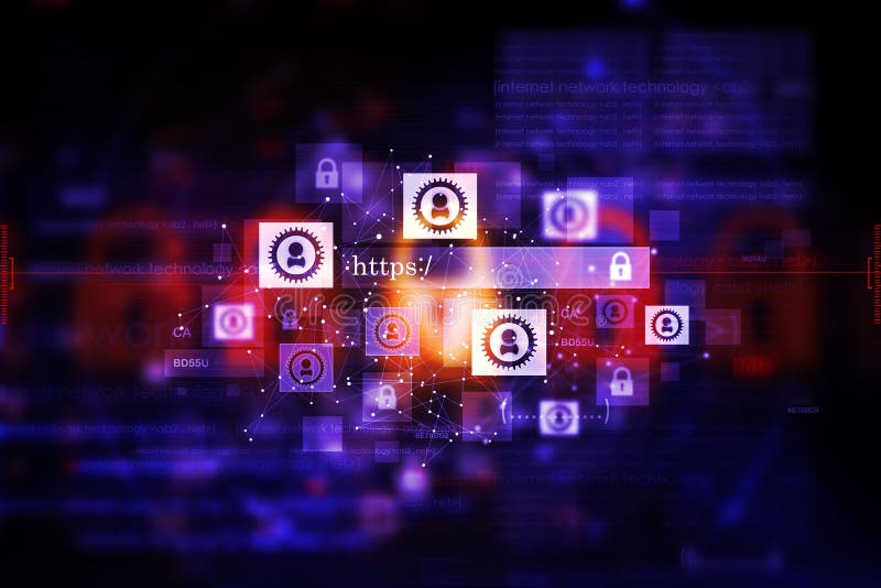 Secure network concept stock illustration. Illustration of ...