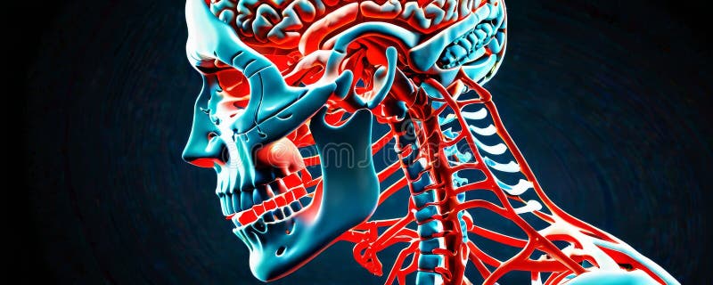 Anatomical Illustration of Blood Flow Stock Image - Image of ...