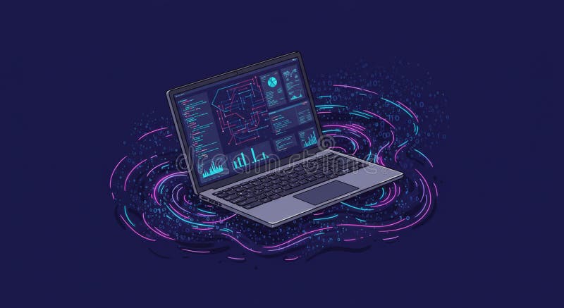 Laptop Screen Colorful Graphs Stock Illustrations – 1,520 Laptop Screen ...