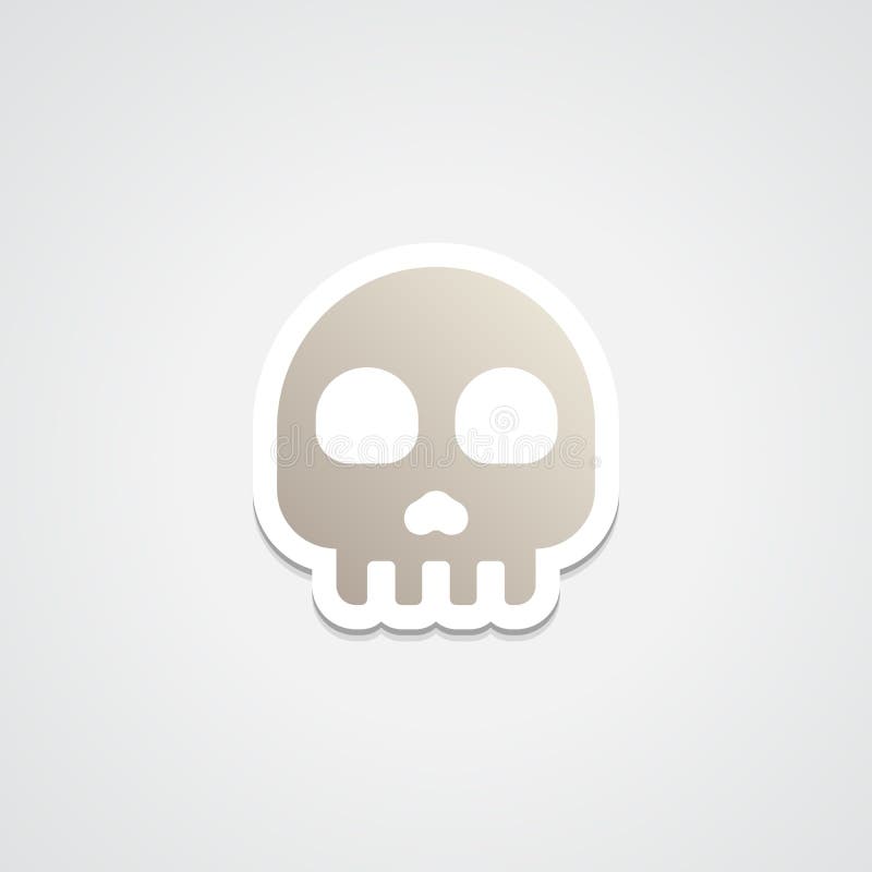 Skull Emoji Sticker Icon stock vector. Illustration of sticker - 115819842