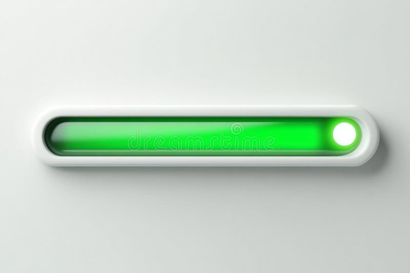 Glowing Green Progress Bar Minimalist Design Simple Sleek Interface ...