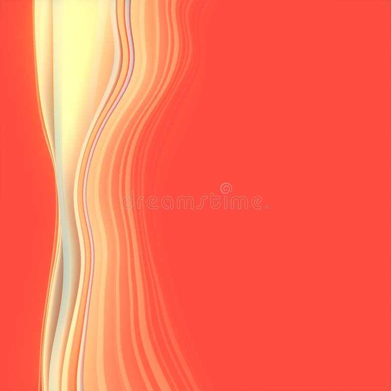 Digital Illustration of Smooth Colored Waves in the Wind. 3d Rendering ...