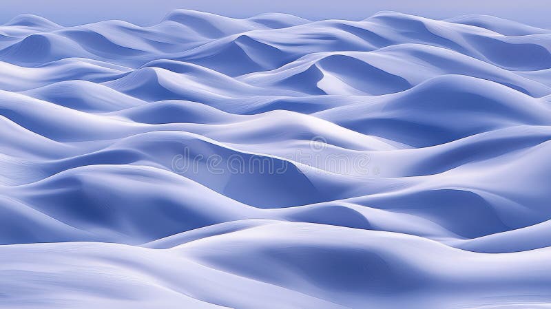 A Digital Illustration of a Snowy Mountain Range with a Soft, Ethereal ...