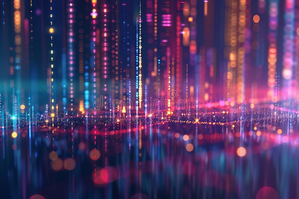 Digital Illustration of Sound Wave Frequencies in a Mesmerizing Visual ...