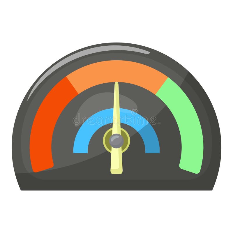 Cartoon Speedometer at Optimum Performance Level Stock Vector ...