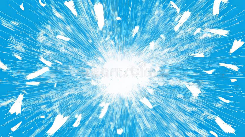 A Digital Illustration of a Starburst Explosion Rendered in a Blue ...