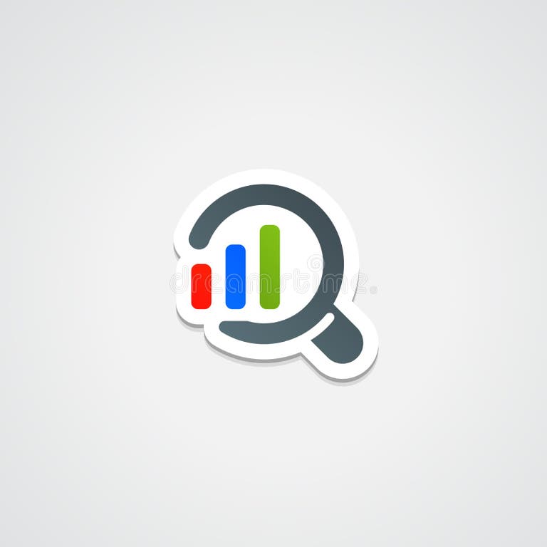 Statistics Sticker Icon stock illustration. Illustration of business ...