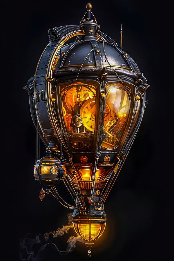 Steampunk Light stock illustration. Illustration of yellow - 348085954