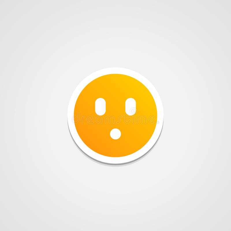 Hushed Emoji Icon In Trendy Design Style. Hushed Emoji Icon Isolated On ...