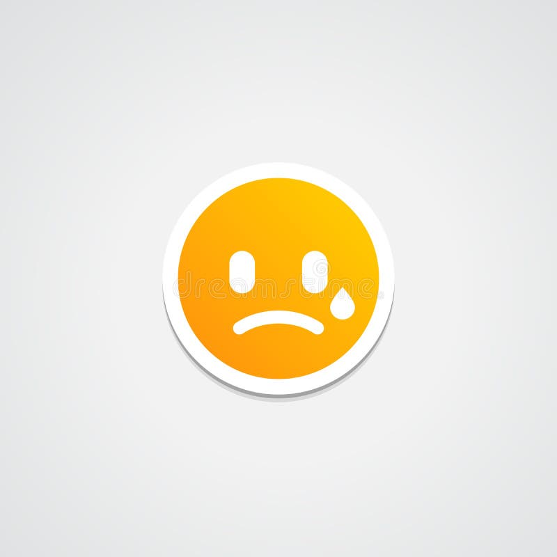 Emoji Upset Sticker stock illustration. Illustration of facial - 115819678