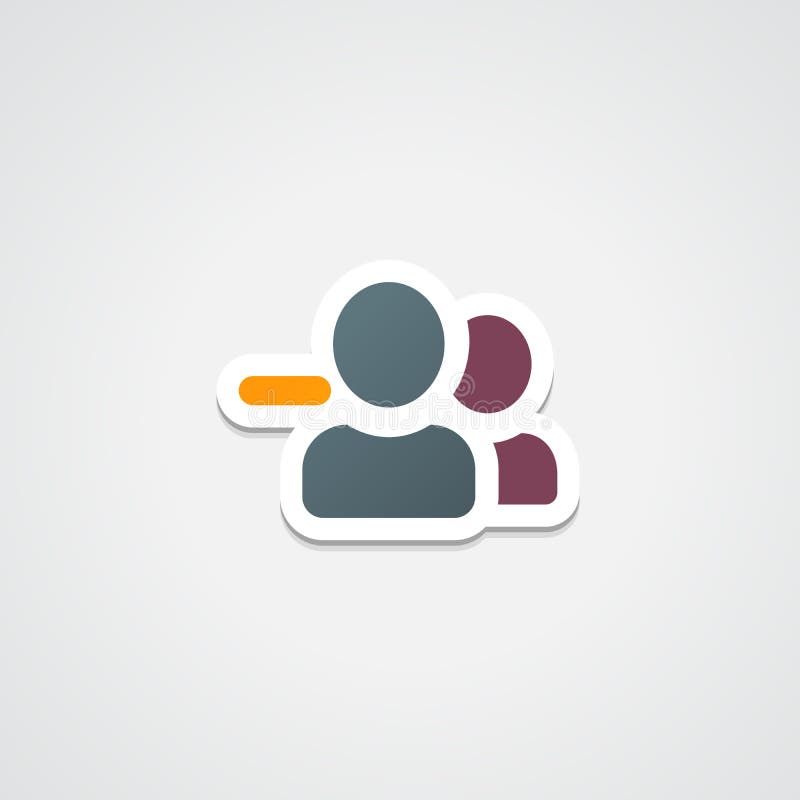 Remove Group Sticker stock illustration. Illustration of user - 115820103