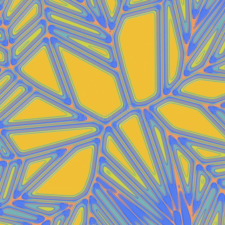 Digital Illustration of a Stylized Colored Organic Structure. 3d Render Stock Illustration ...