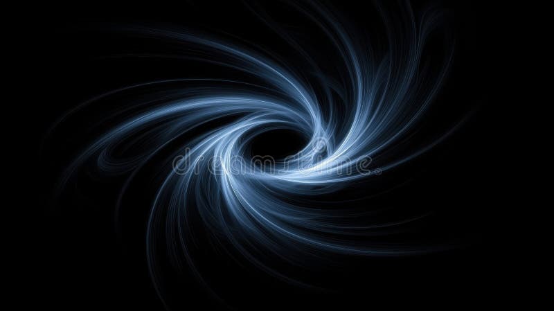 A Digital Illustration of a Swirling Vortex of Light Blue and White ...