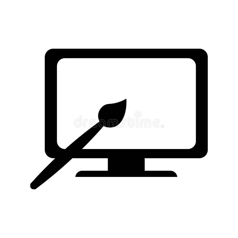 Digital Illustration Symbol, Vector Icon, Isolated on White Stock ...