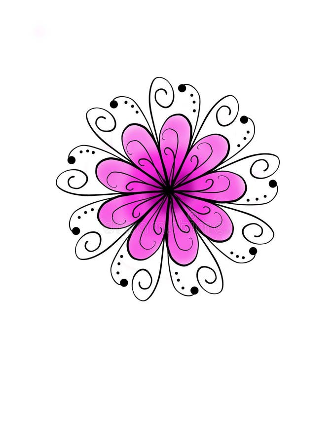 Symmetrical Purple Pink Flower Stock Illustrations – 1,261 Symmetrical ...