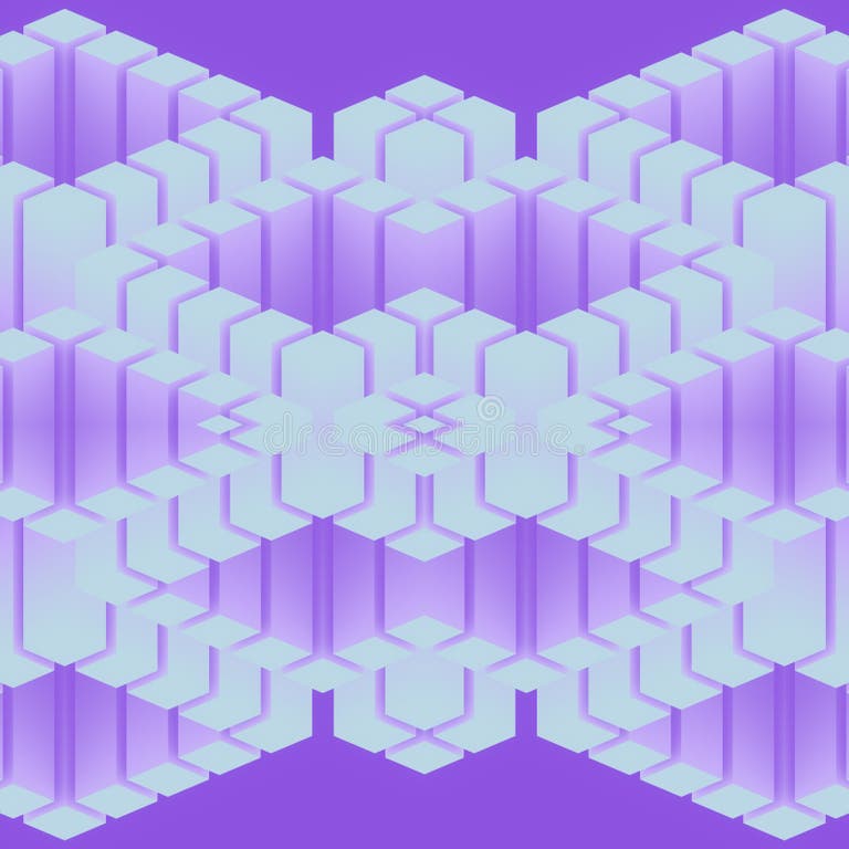 Digital Illustration of a Symmetrical Neon Pattern of Rectangular ...