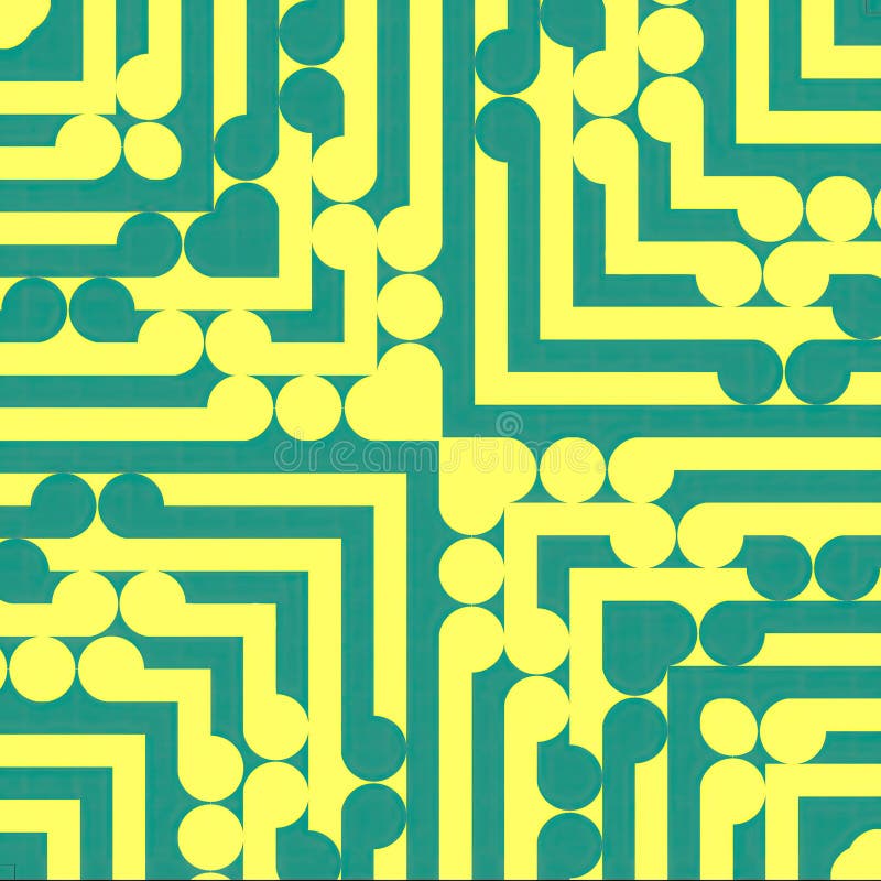 Digital Illustration of a Symmetrical Pattern with a Repeating Motif of ...