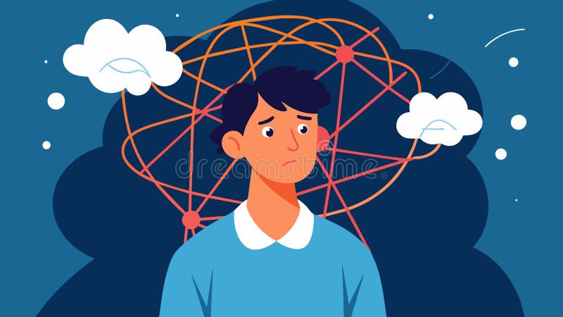 A Digital Illustration of a Tangled Web of Thoughts and Emotions ...